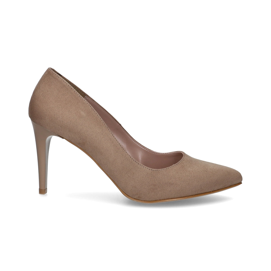 Mocha Magic 8cm Heels - Stylish & Comfortable Faux Suede Leather Pumps ...