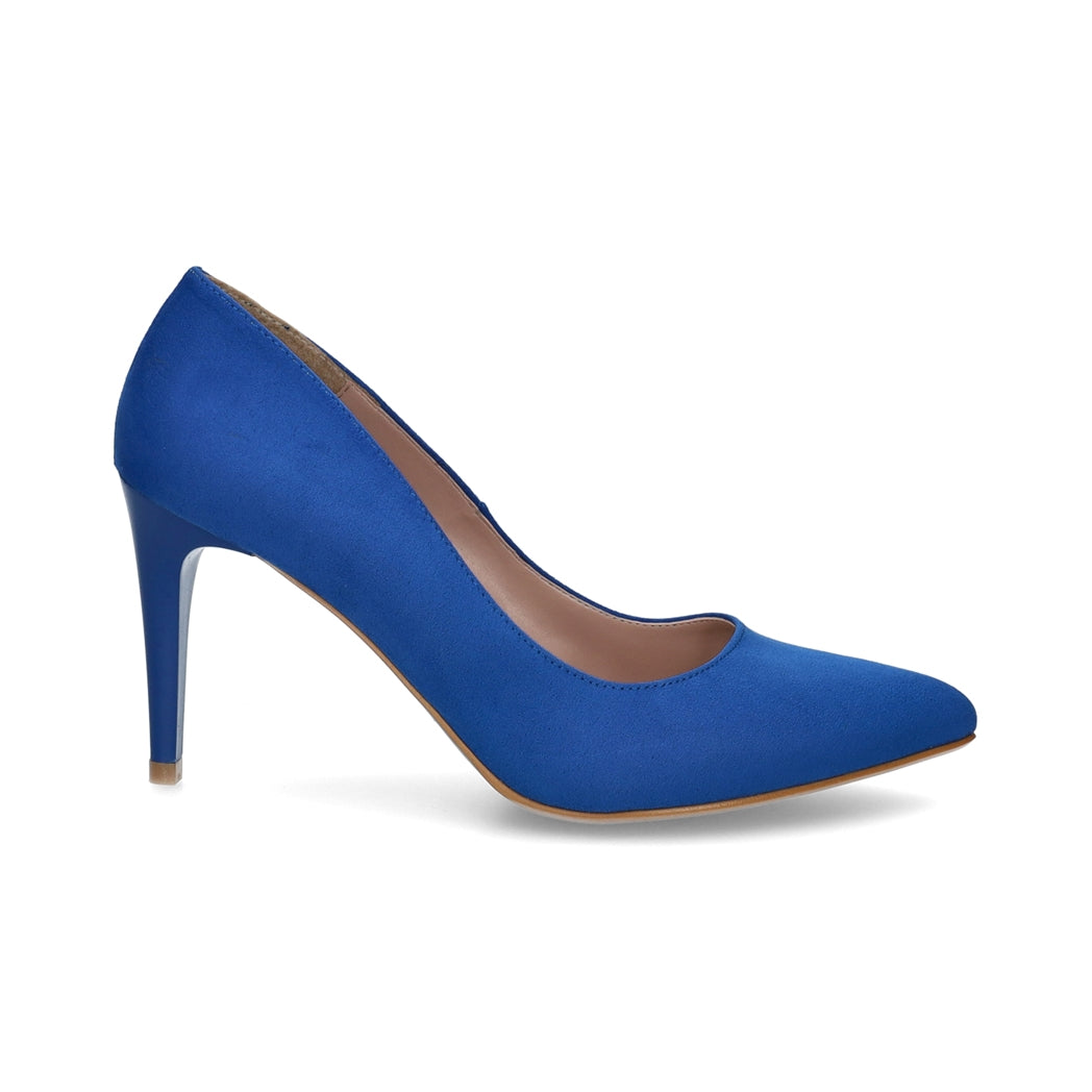 Indigo Intensity 8cm Heels - Chic & Comfortable Faux Suede Leather ...